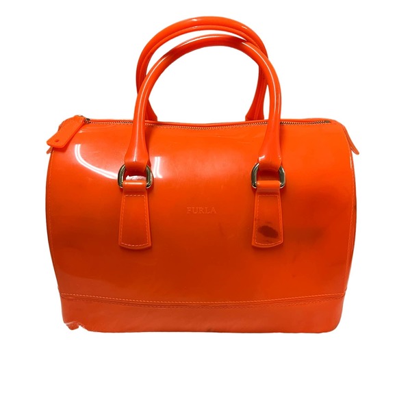 Furla | Bags | Furla Orange Jelly Candy Satchel Handbag | Poshmark
